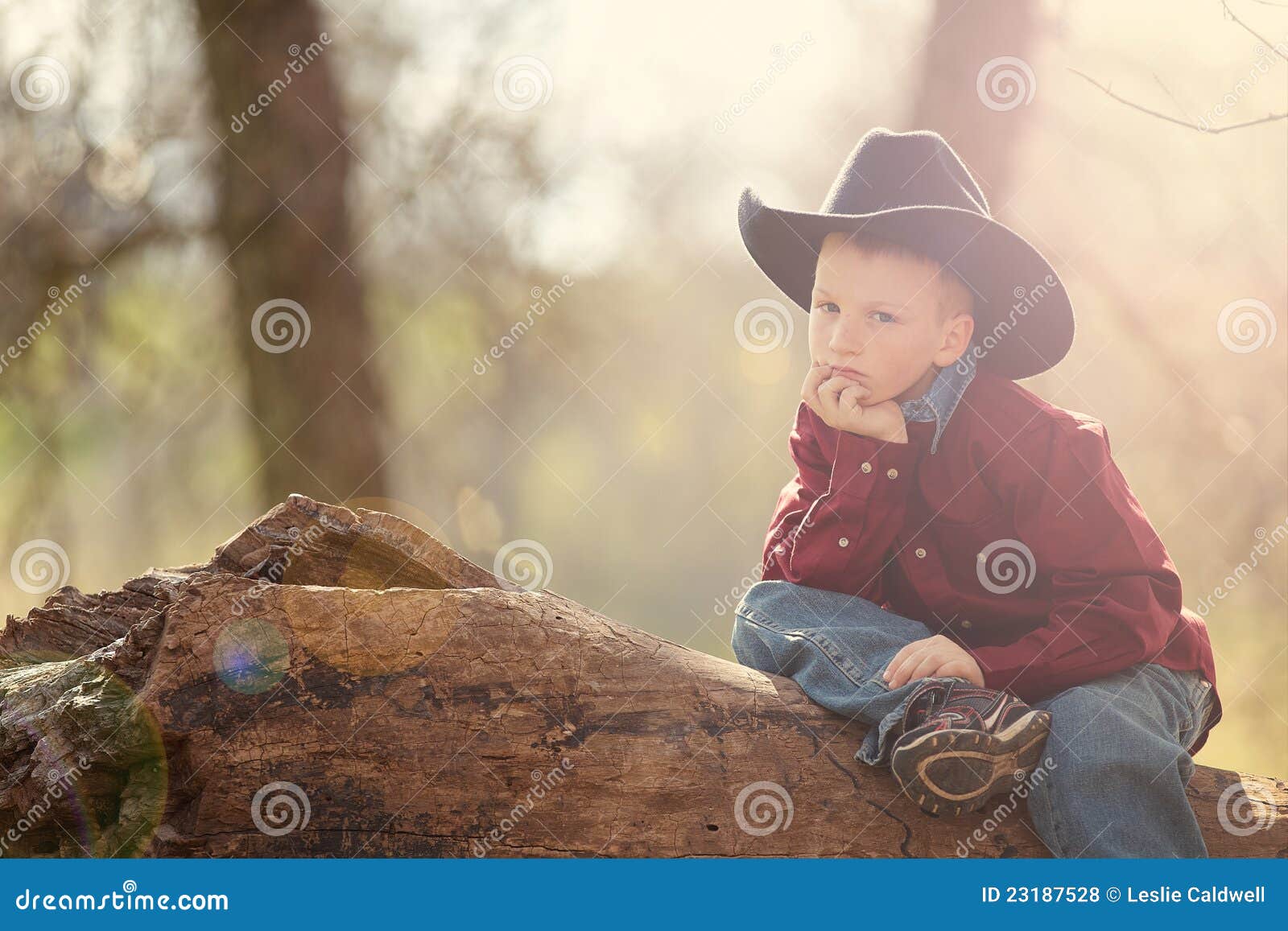 Muchacho Joven En Sombrero De Vaquero Foto de archivo - Imagen de ...