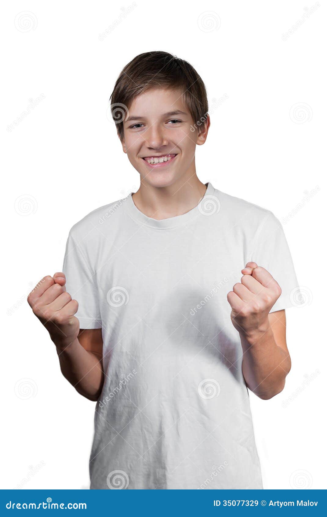 Muchacho joven feliz imagen de archivo. Imagen de mirando - 35077329