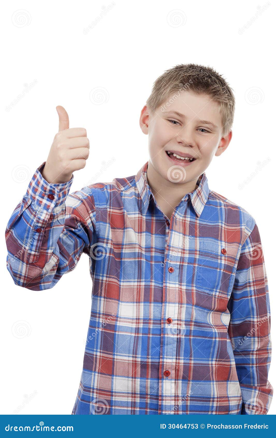 Muchacho Lindo Con El Pulgar Para Arriba Imagen de archivo - Imagen de ...