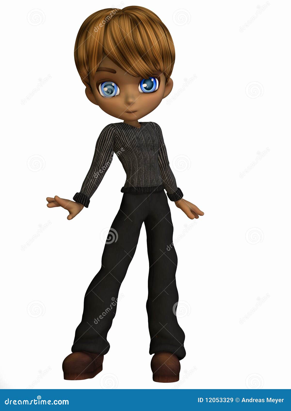 Muchacho lindo de Toon stock de ilustración. Ilustración de digital ...