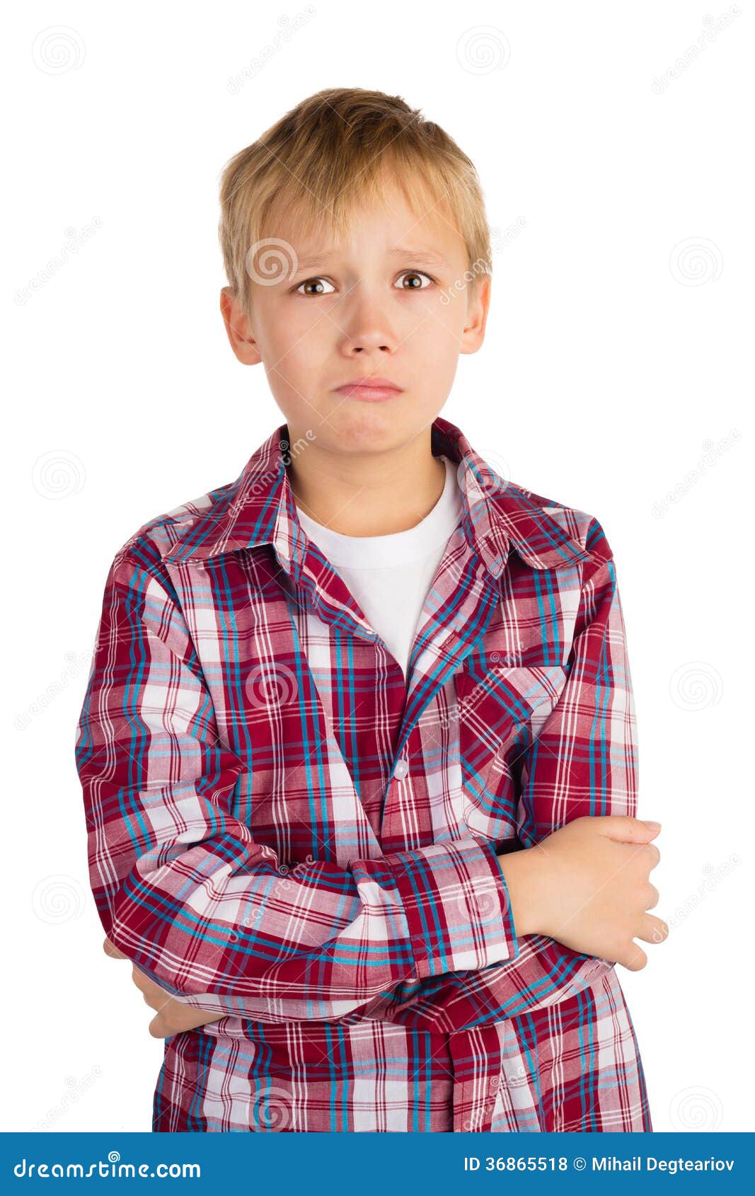 Muchacho ofendido foto de archivo. Imagen de checkered - 36865518