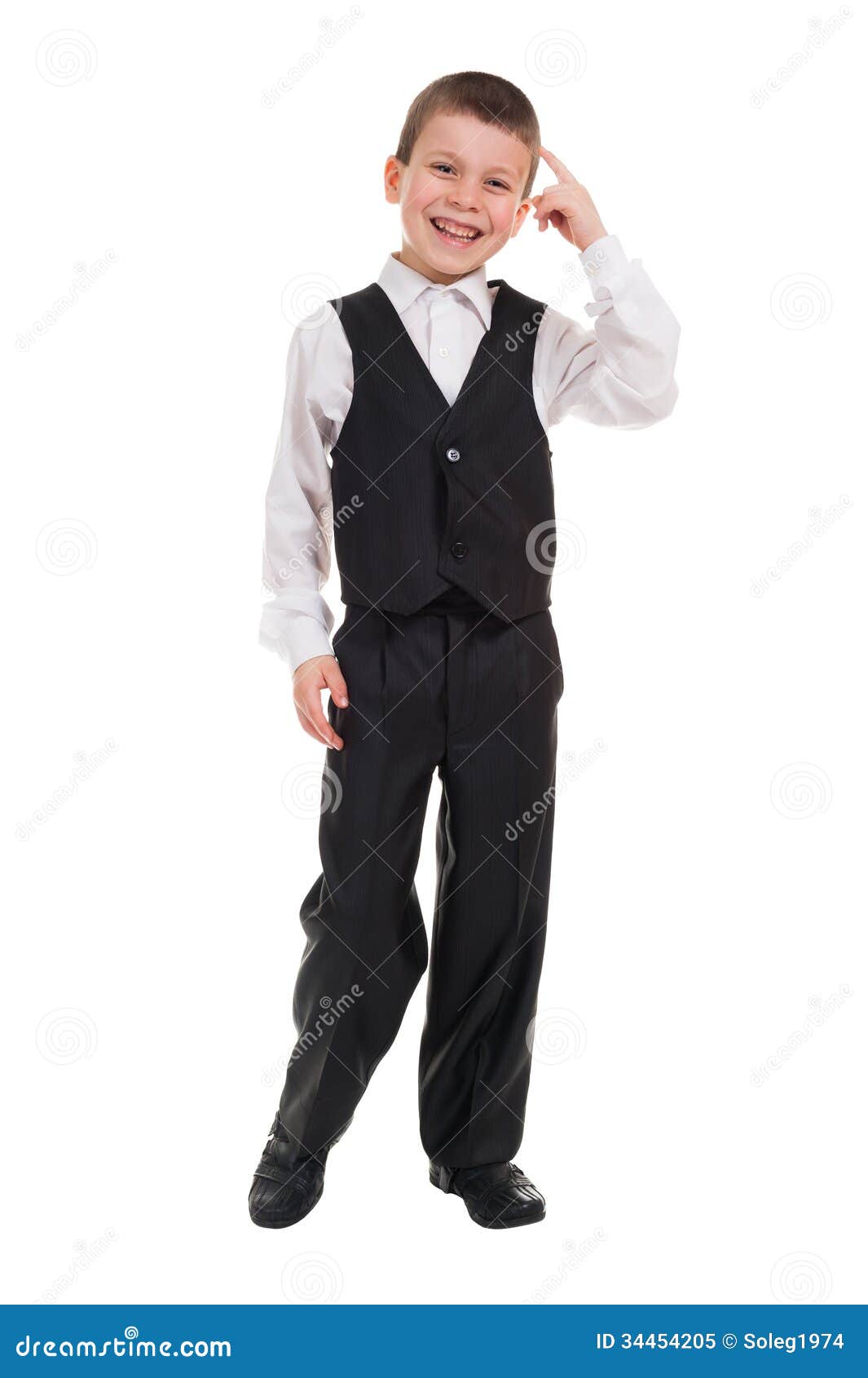 Muchacho Que Muestra Gesto Para Pensar Imagen de archivo - Imagen de ...