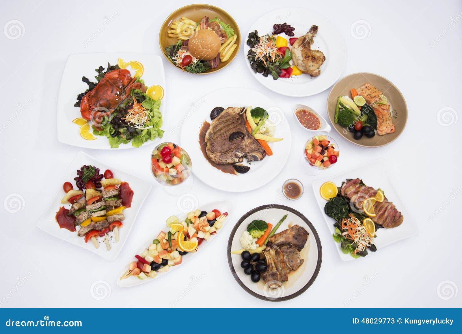 Muchas De Comida Internacional Imagen de archivo - Imagen de comida ...