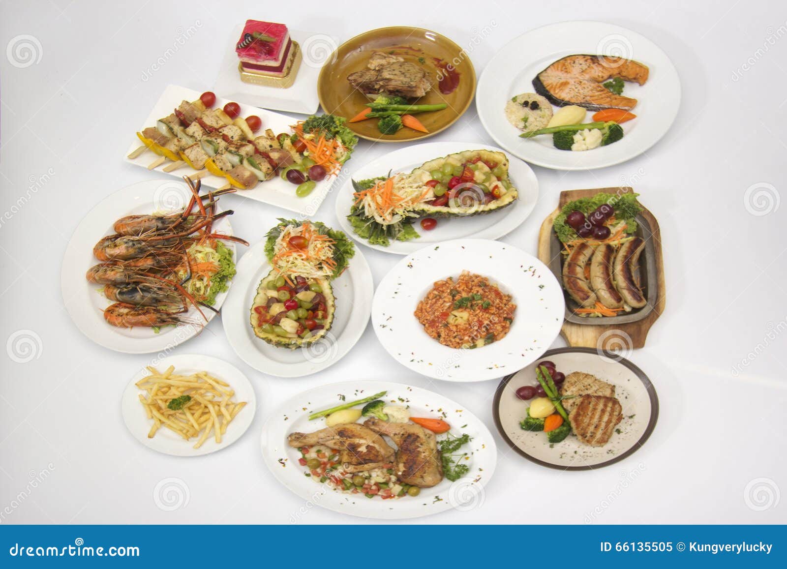 Muchas De Comida Internacional Imagen de archivo - Imagen de ...