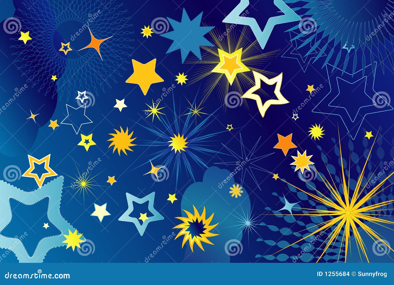 Muchas Estrellas, Ilustración Del Vector Ilustración del Vector ...