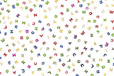 Muchas Letras De Diversos Colores Stock de ilustración - Ilustración de ...