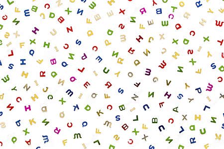 Muchas Letras De Diversos Colores Stock de ilustración - Ilustración de ...