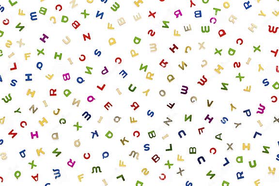 Muchas Letras De Diversos Colores Stock de ilustración - Ilustración de ...