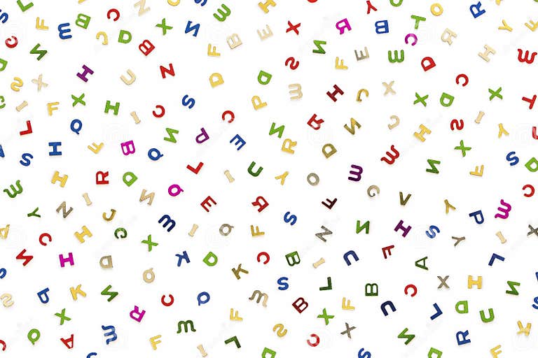 Muchas Letras De Diversos Colores Stock de ilustración - Ilustración de ...