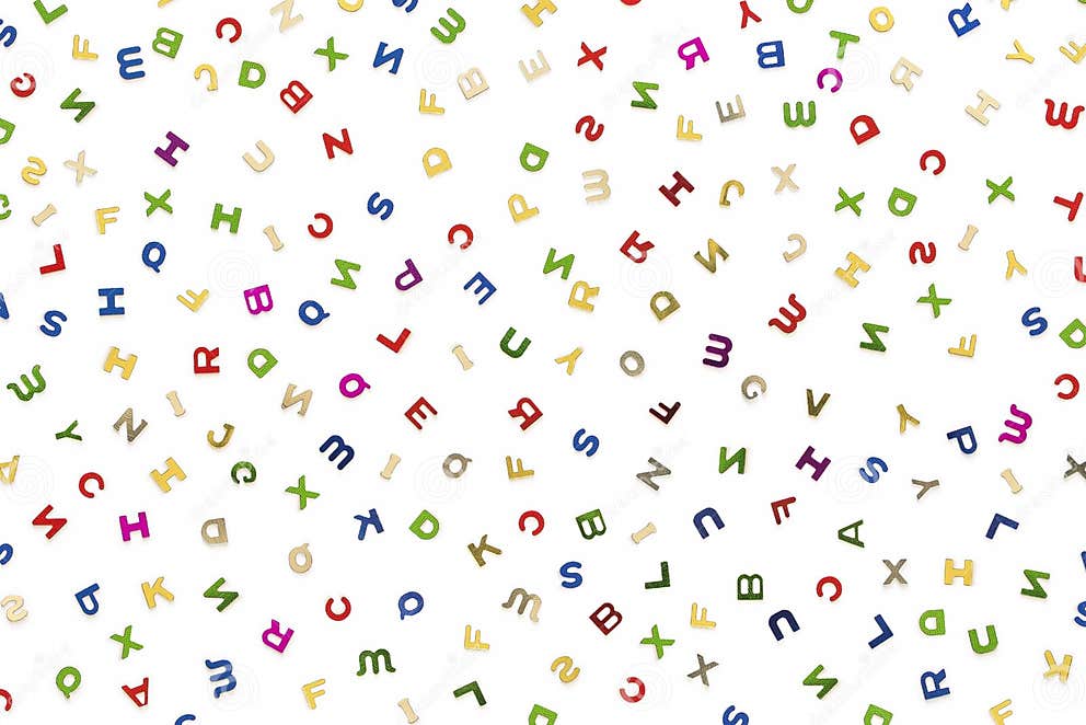 Muchas Letras De Diversos Colores Stock de ilustración - Ilustración de ...