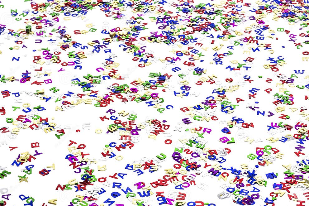 Muchas letras multicoloras stock de ilustración. Ilustración de carta ...