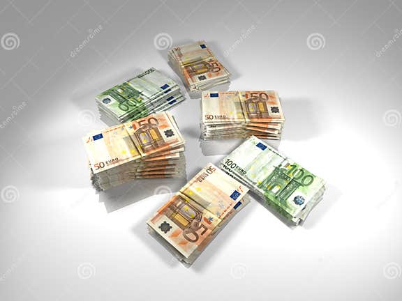 Muchos euros en blanco stock de ilustración. Ilustración de polo - 7326494