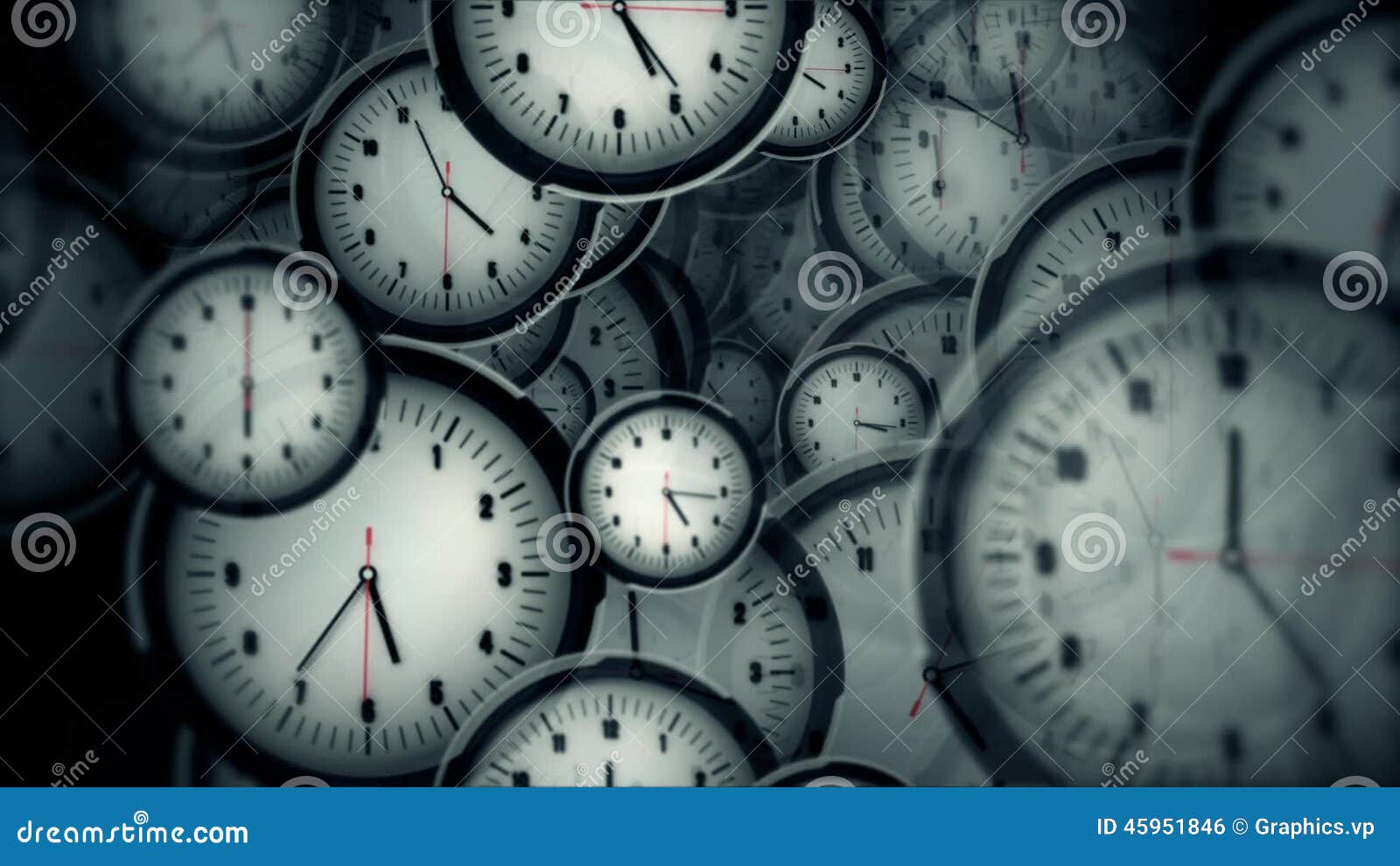 Muchos relojes Timelapse metrajes. Vídeo de completo - 45951846