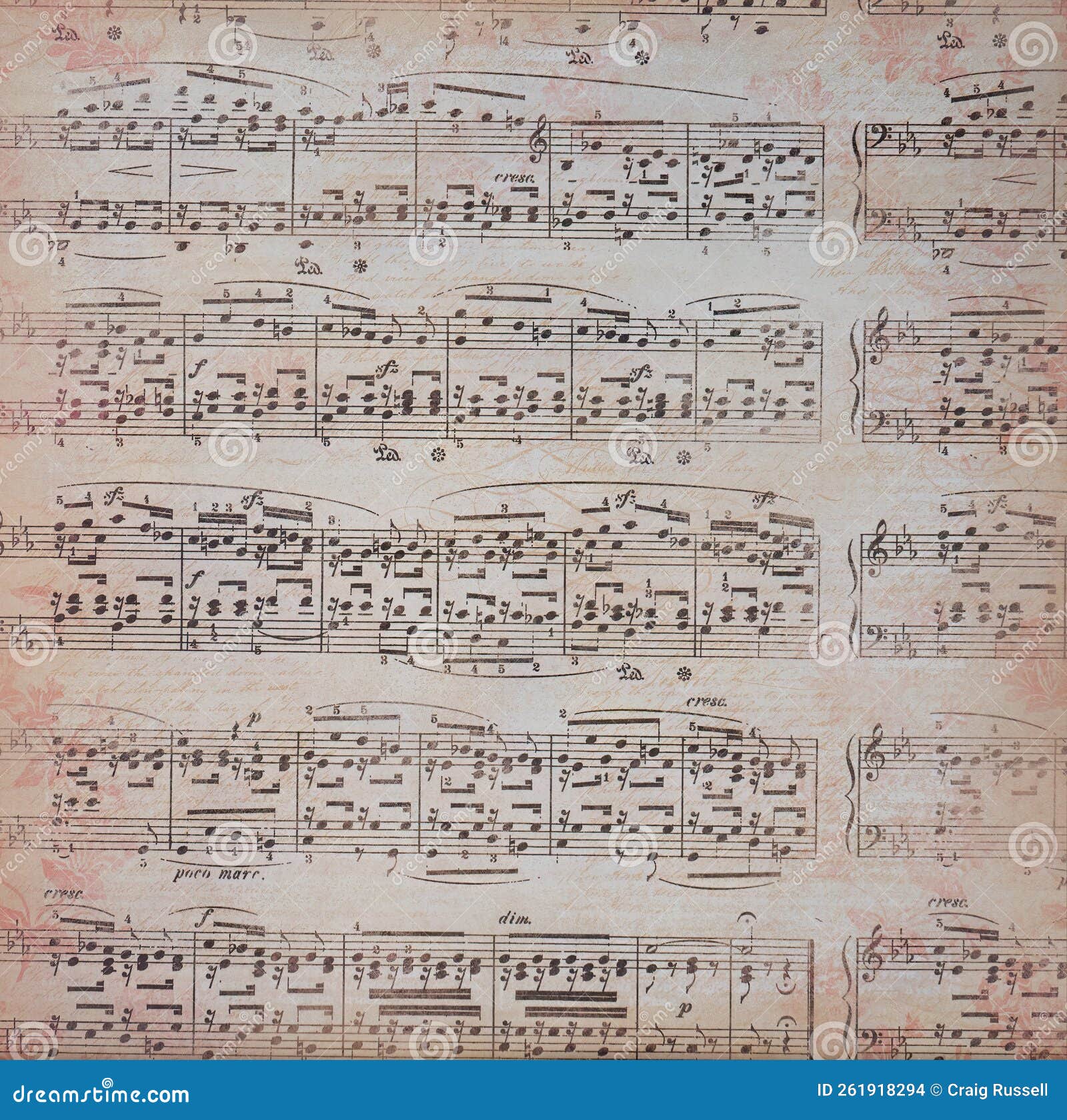 Mucical note script design stock photo. Image of notes - 261918294