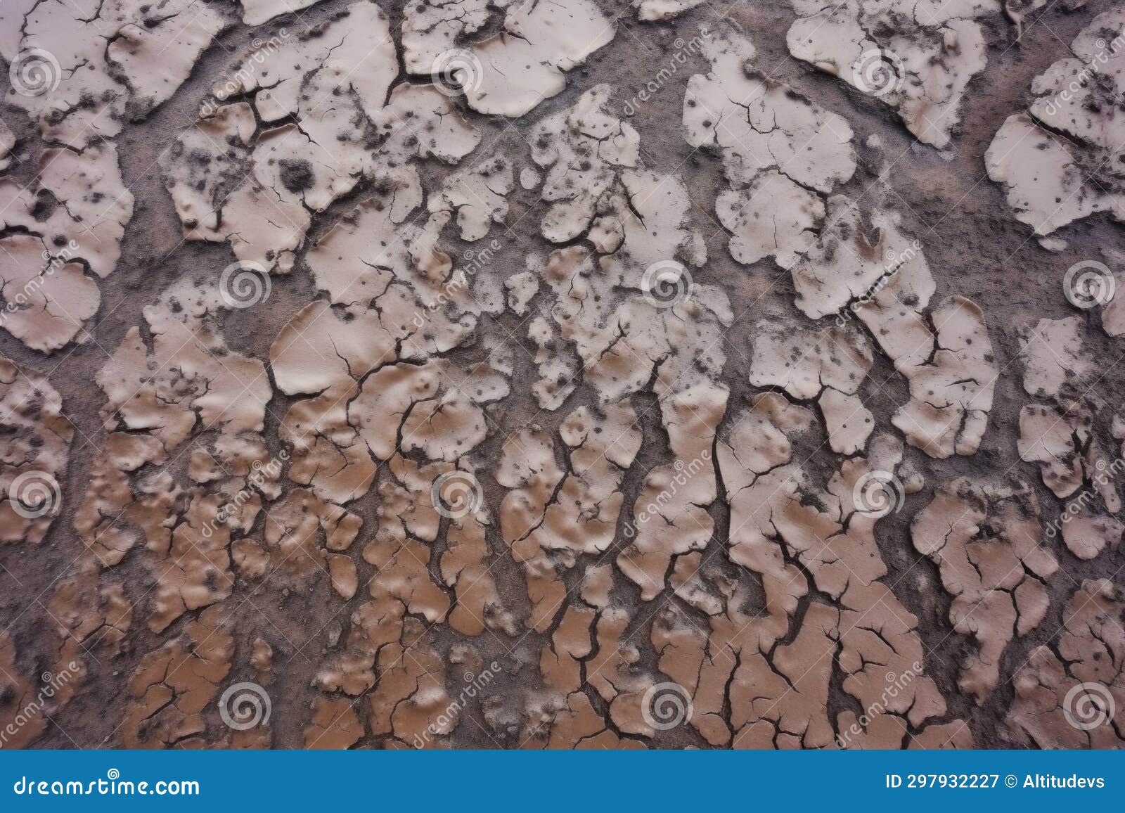 Mud Blobs Formed by Raindrops Stock Illustration - Illustration of ...