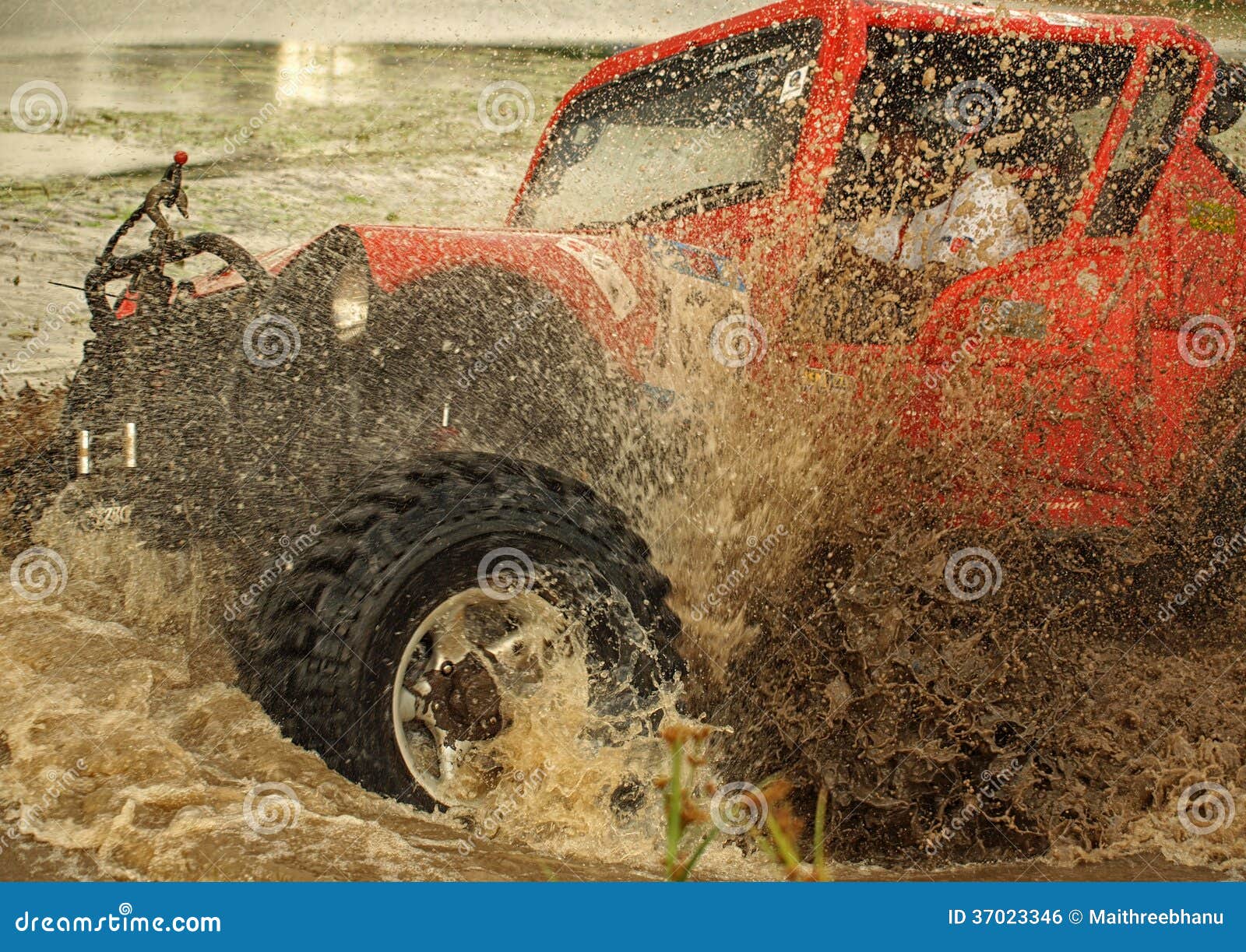 Off-Road River Crossing stock photo. Image of fast, deep - 37023346