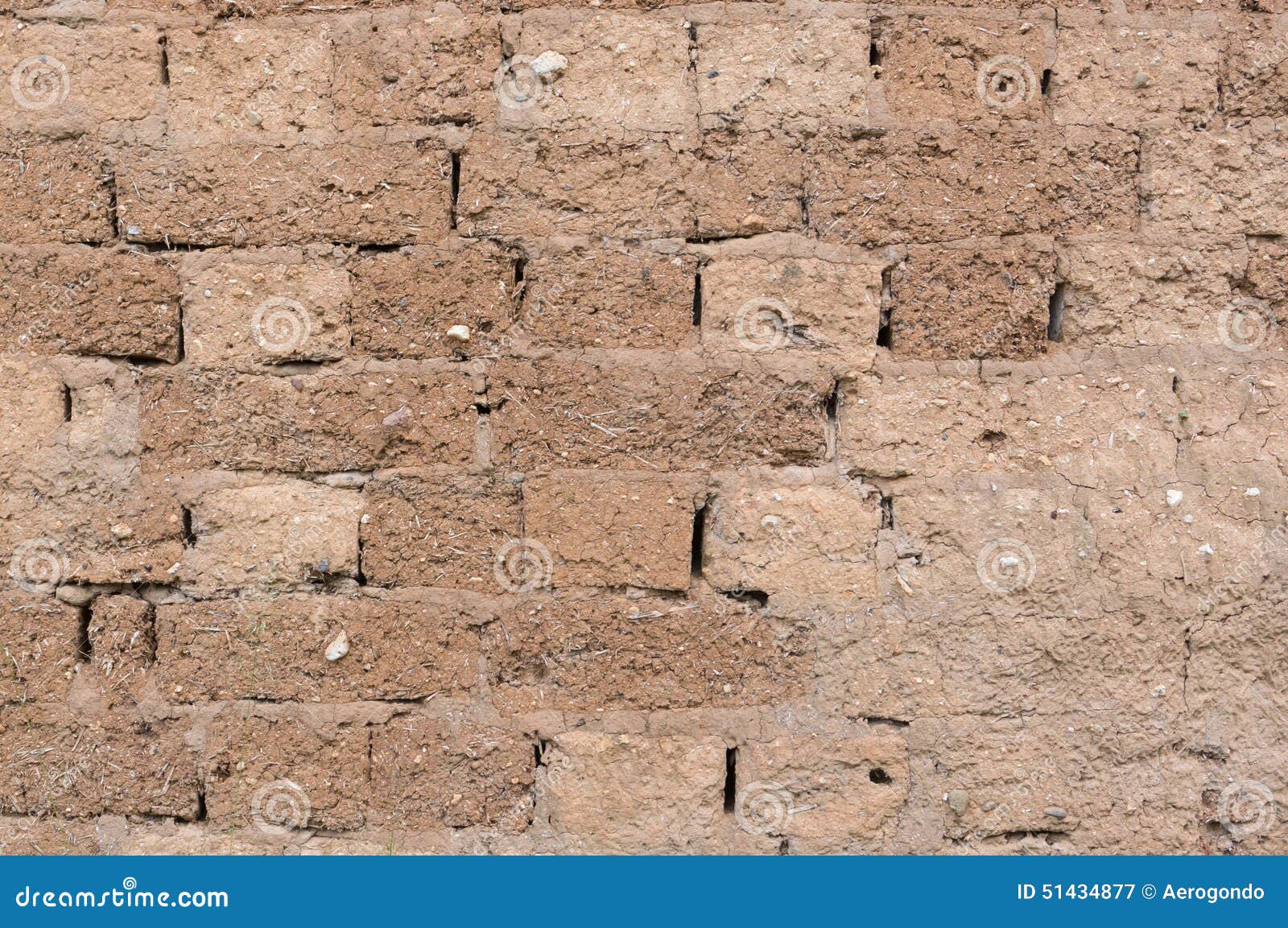 Mud brick wall stock image. Image of rough, material - 51434877
