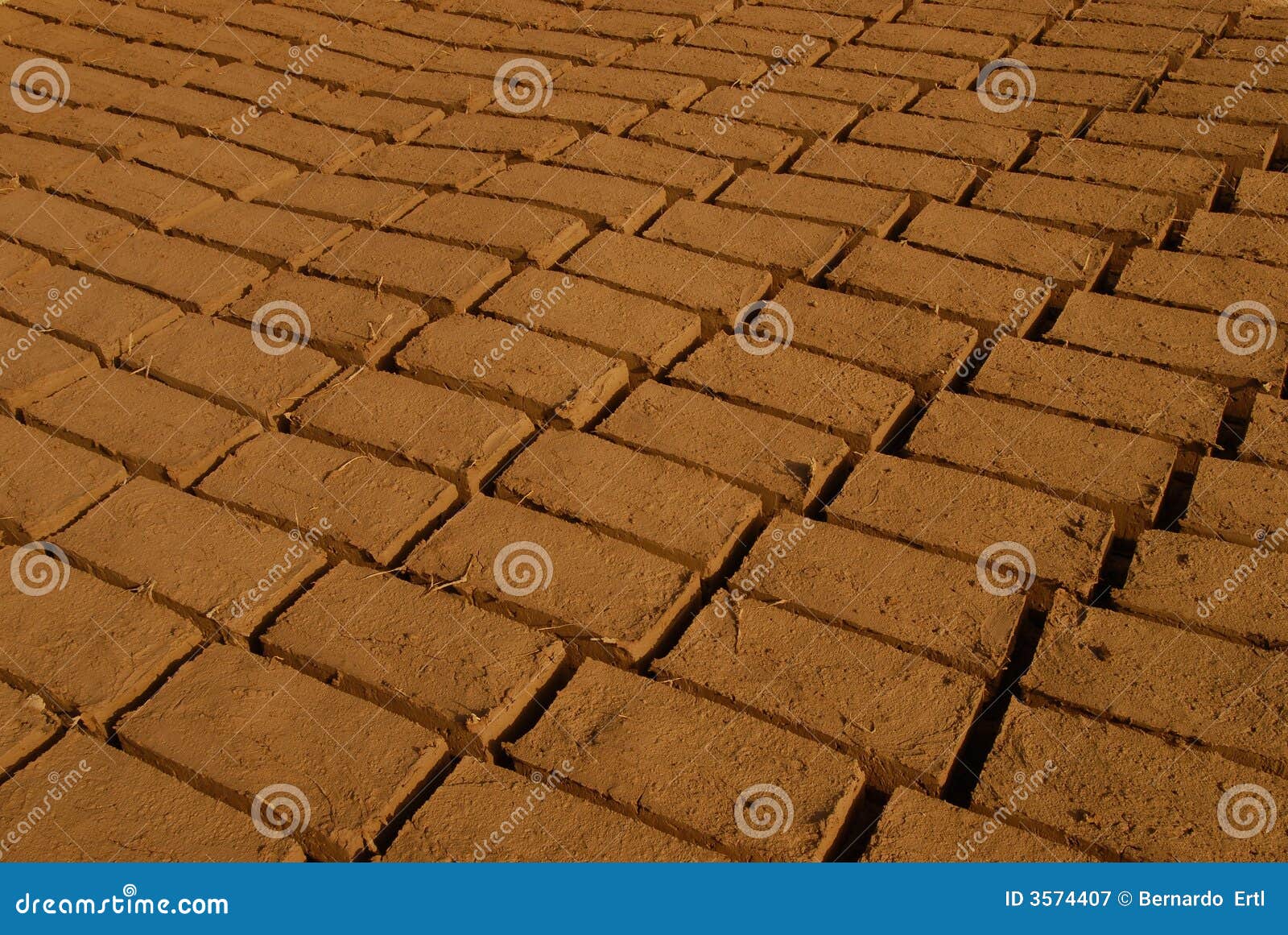 Mud bricks stock image. Image of shadows, background, drying - 3574407