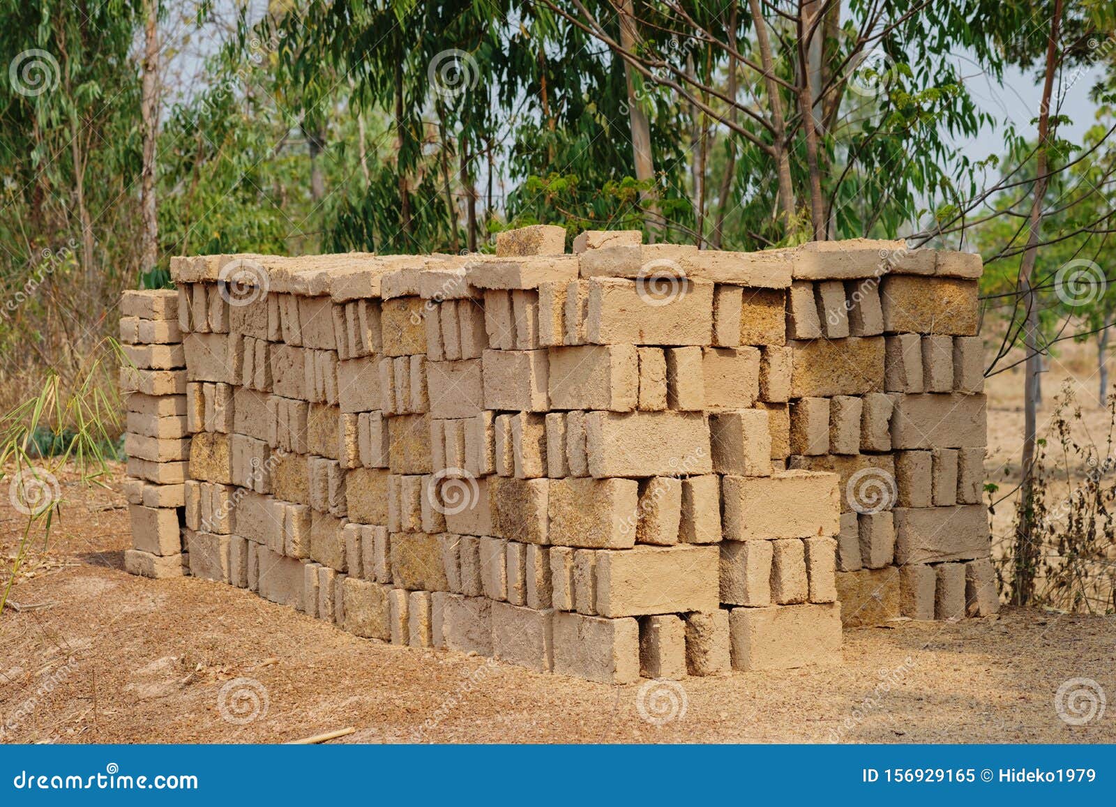 Mud Bricks or Bricks for Building Clay House Stock Image - Image of ...