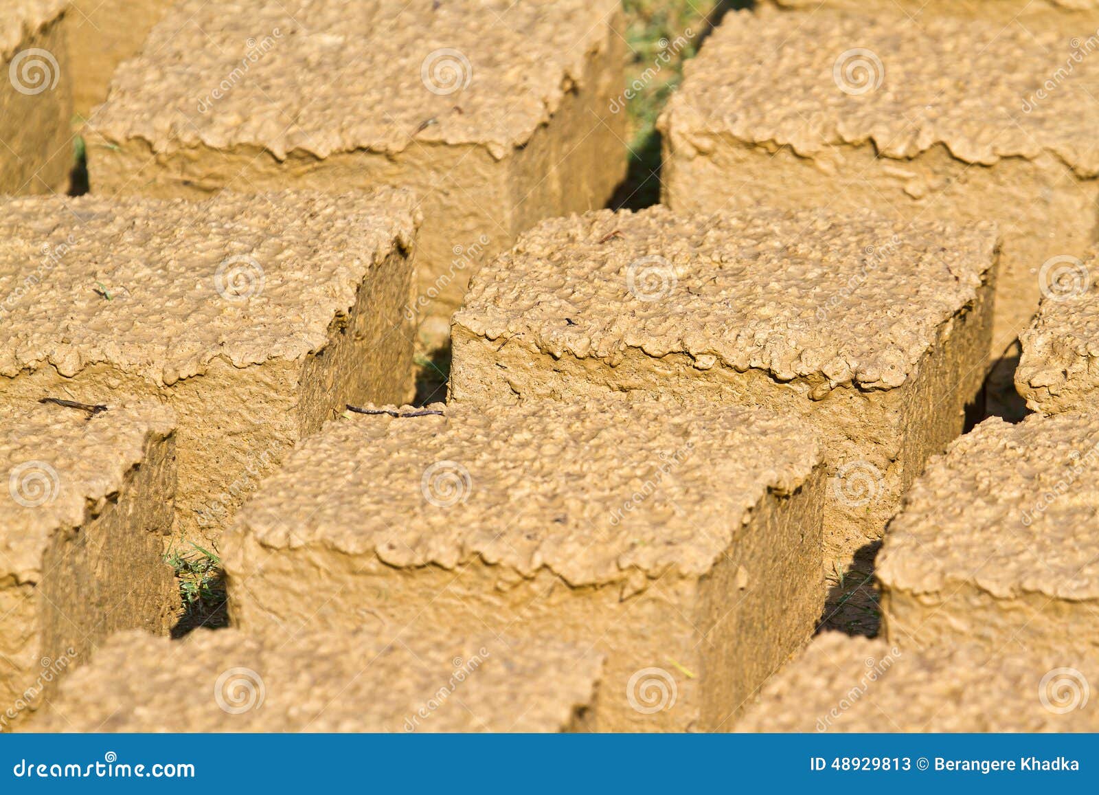 Mud Bricks Drying on the Sun, Nepal Stock Image - Image of tharu ...
