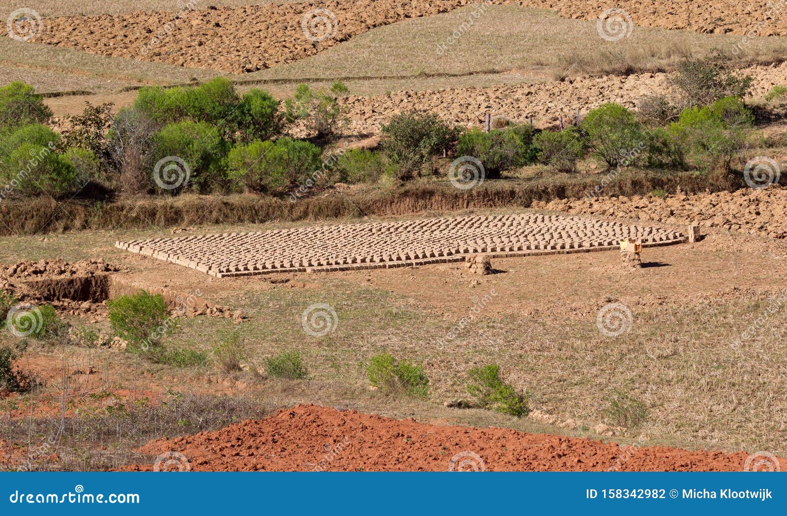 Mud Bricks Factory in Madagascar Stock Photo - Image of ethnic, house ...