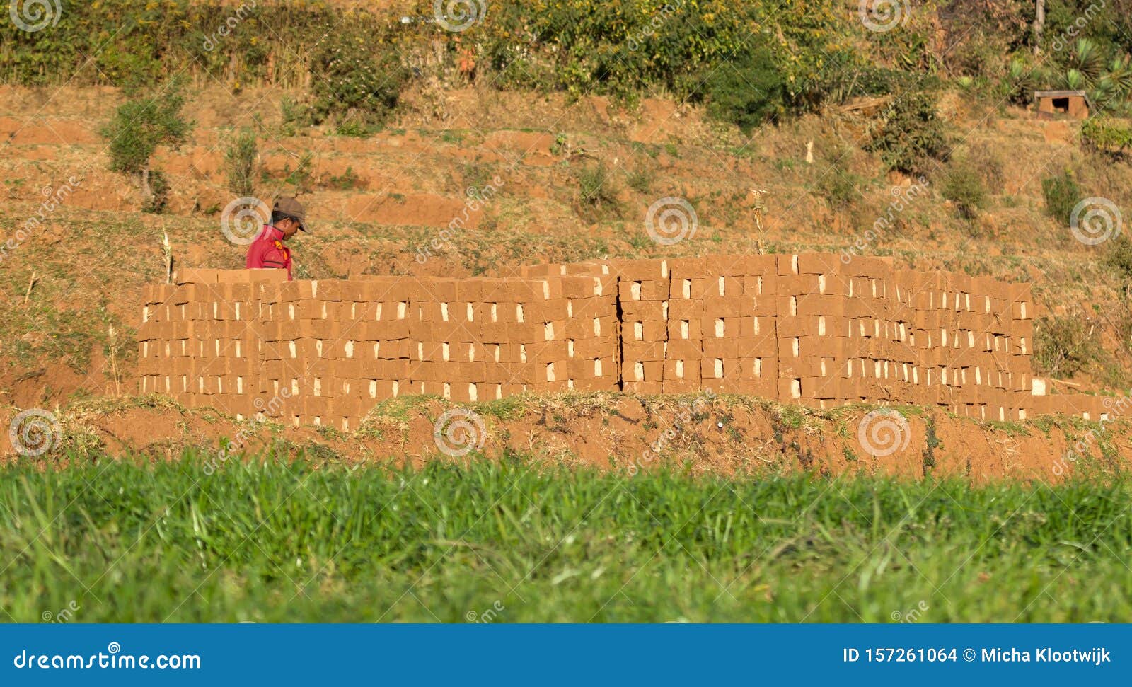 Mud Bricks Factory in Madagascar Editorial Stock Image - Image of ...