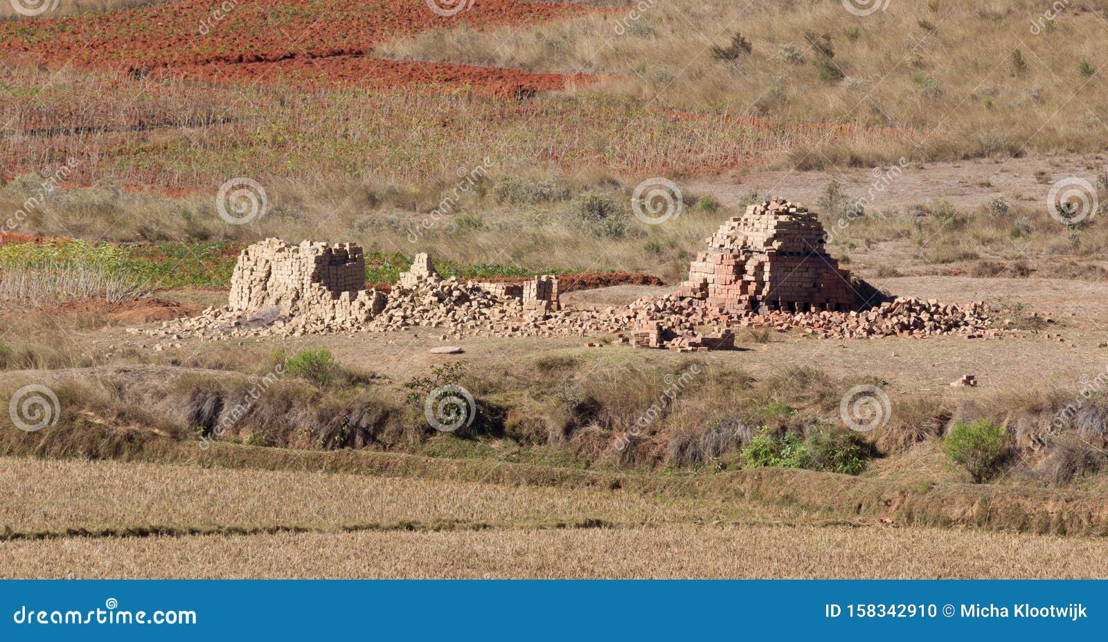 Mud Bricks Factory in Madagascar Stock Photo - Image of madagascar ...