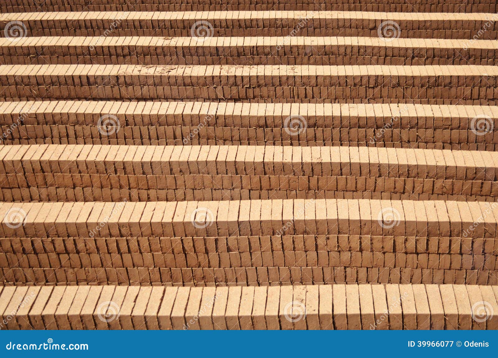 Mud Bricks Stacked Together Stock Image - Image of structure, mold ...