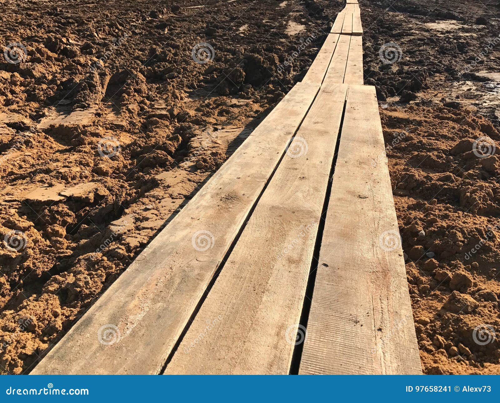 Mud bridge stock image. Image of wooden, site, board - 97658241