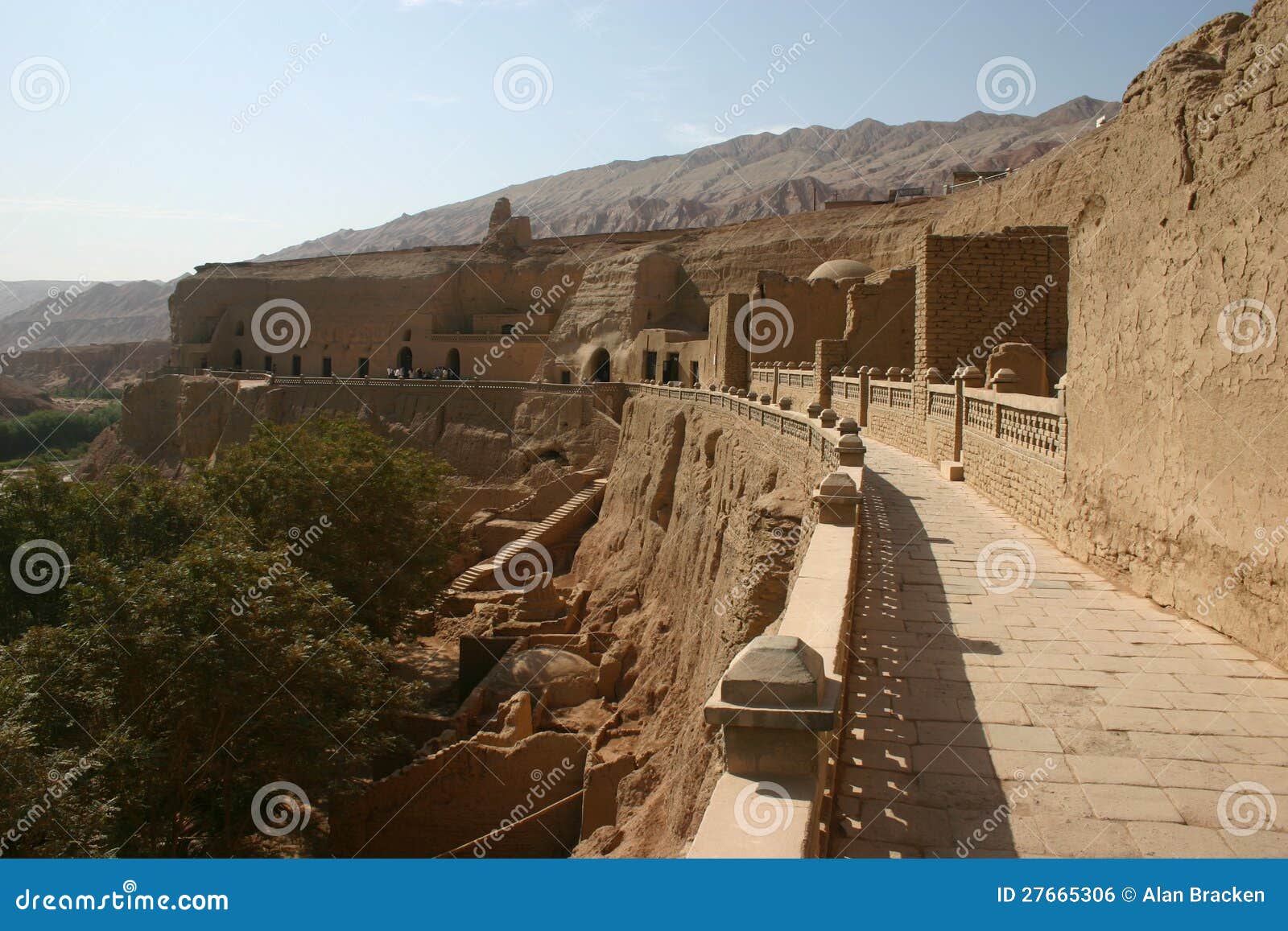 Mud Constructed Buildings, Western China Stock Photo - Image of road ...