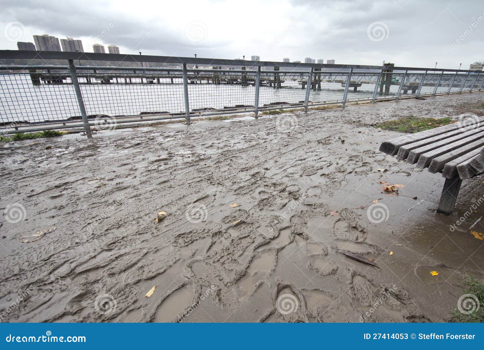 Mud Everywhere after Hurricane Sandy, Manhattan Editorial Stock Photo ...