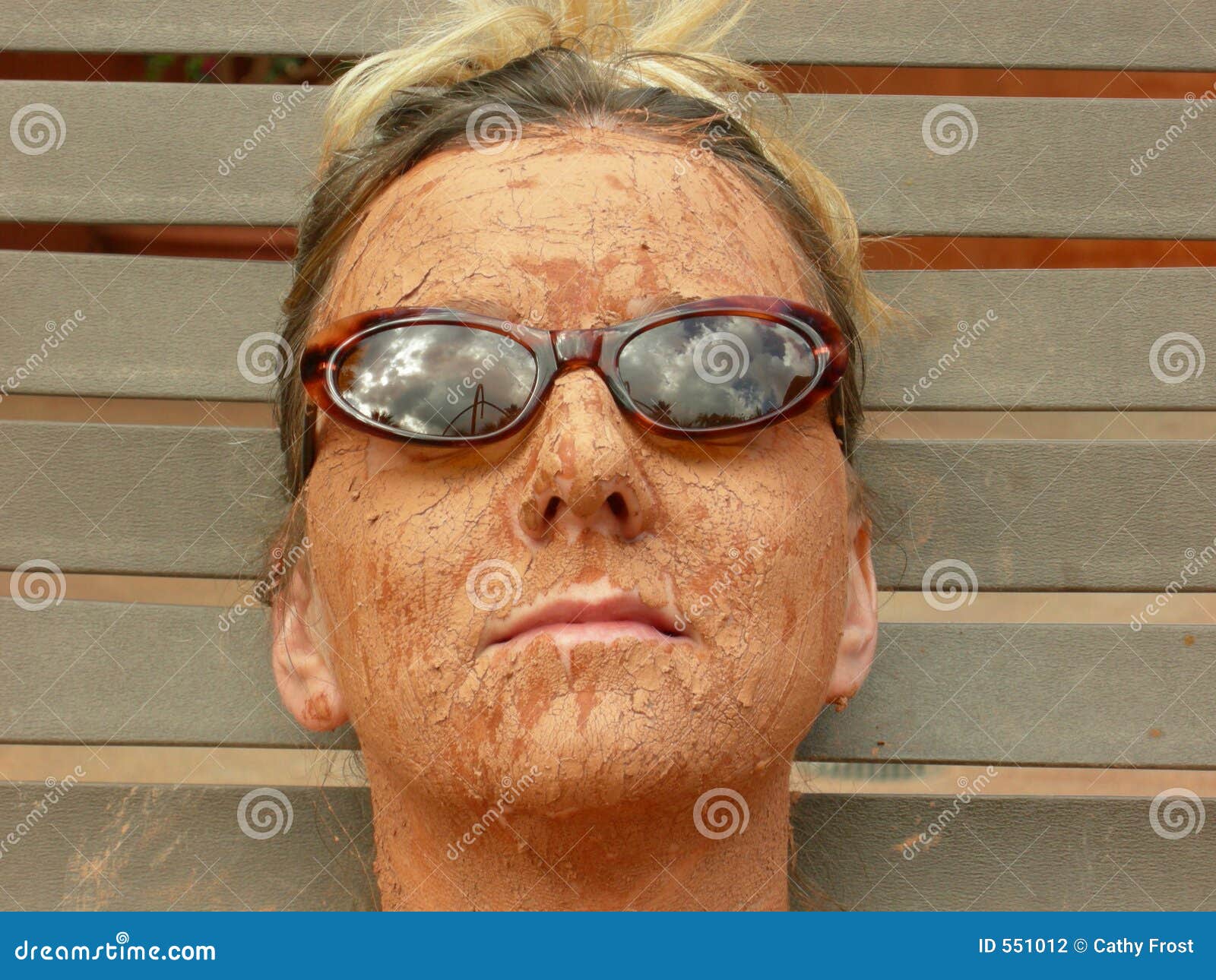 Mud Face & Glasses stock photo. Image of indulge, sunglasses - 551012