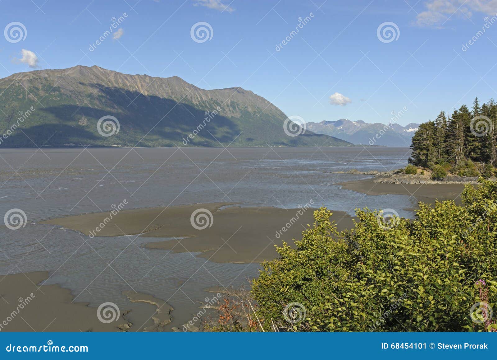 Mud flats at low tide stock image. Image of wilderness - 68454101