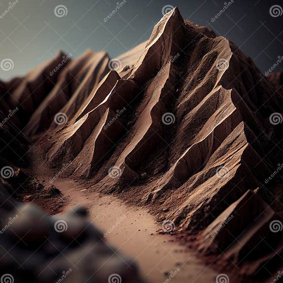 Mud flow. Generative Ai stock illustration. Illustration of outdoor ...