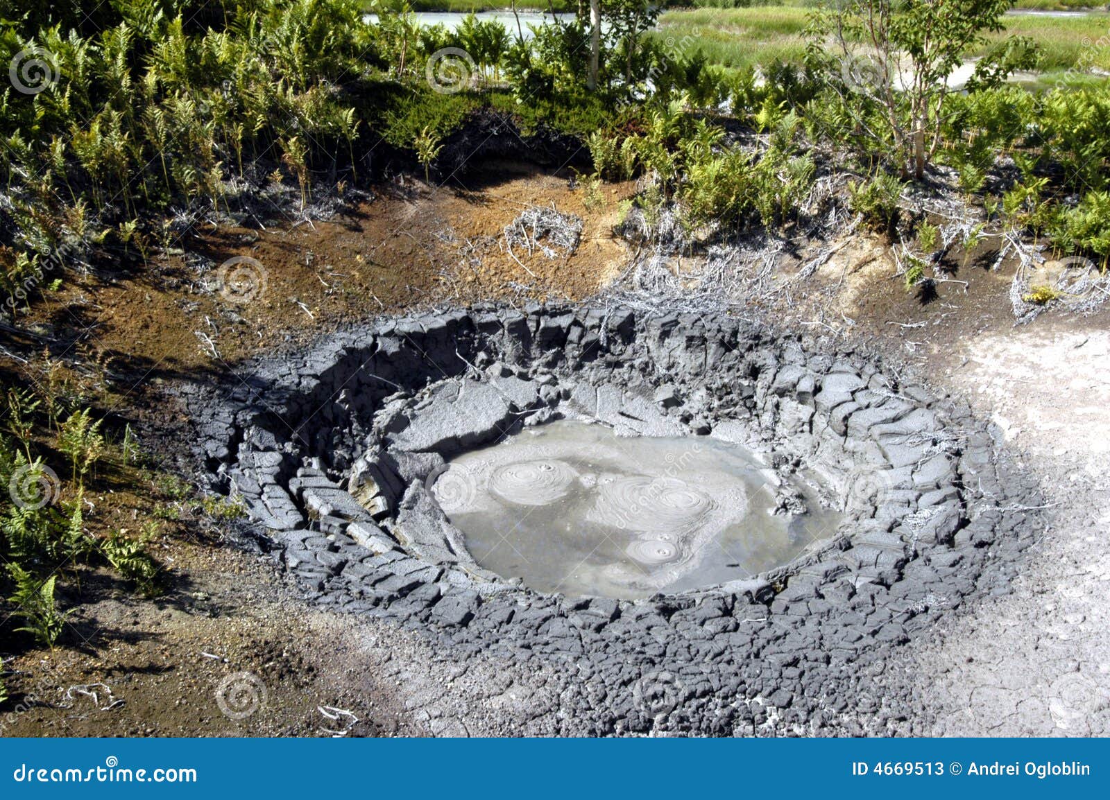 Mud geyser stock image. Image of wildness, geysers, russia - 4669513