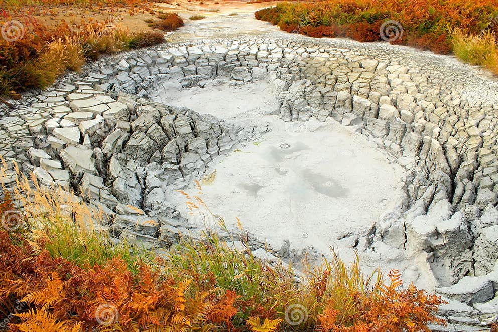 Mud Geyser or Mud Hot Spring Stock Image - Image of wilderness, lake ...