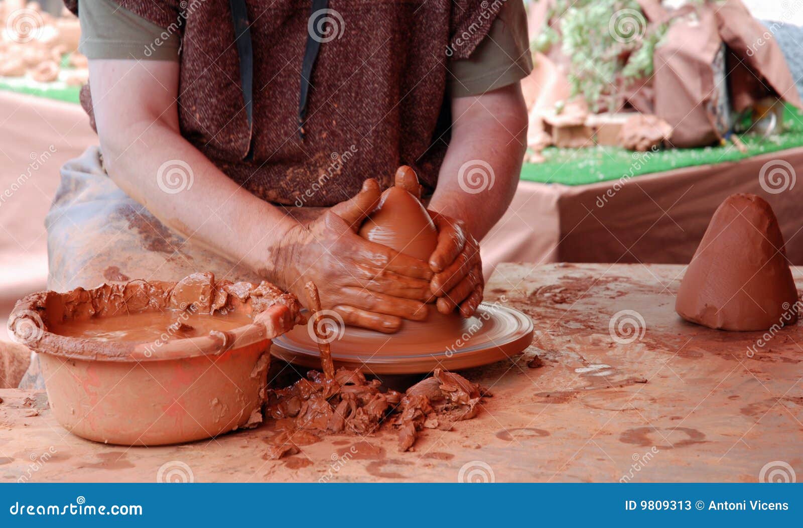 Mud handicraft stock image. Image of working, handicraft - 9809313