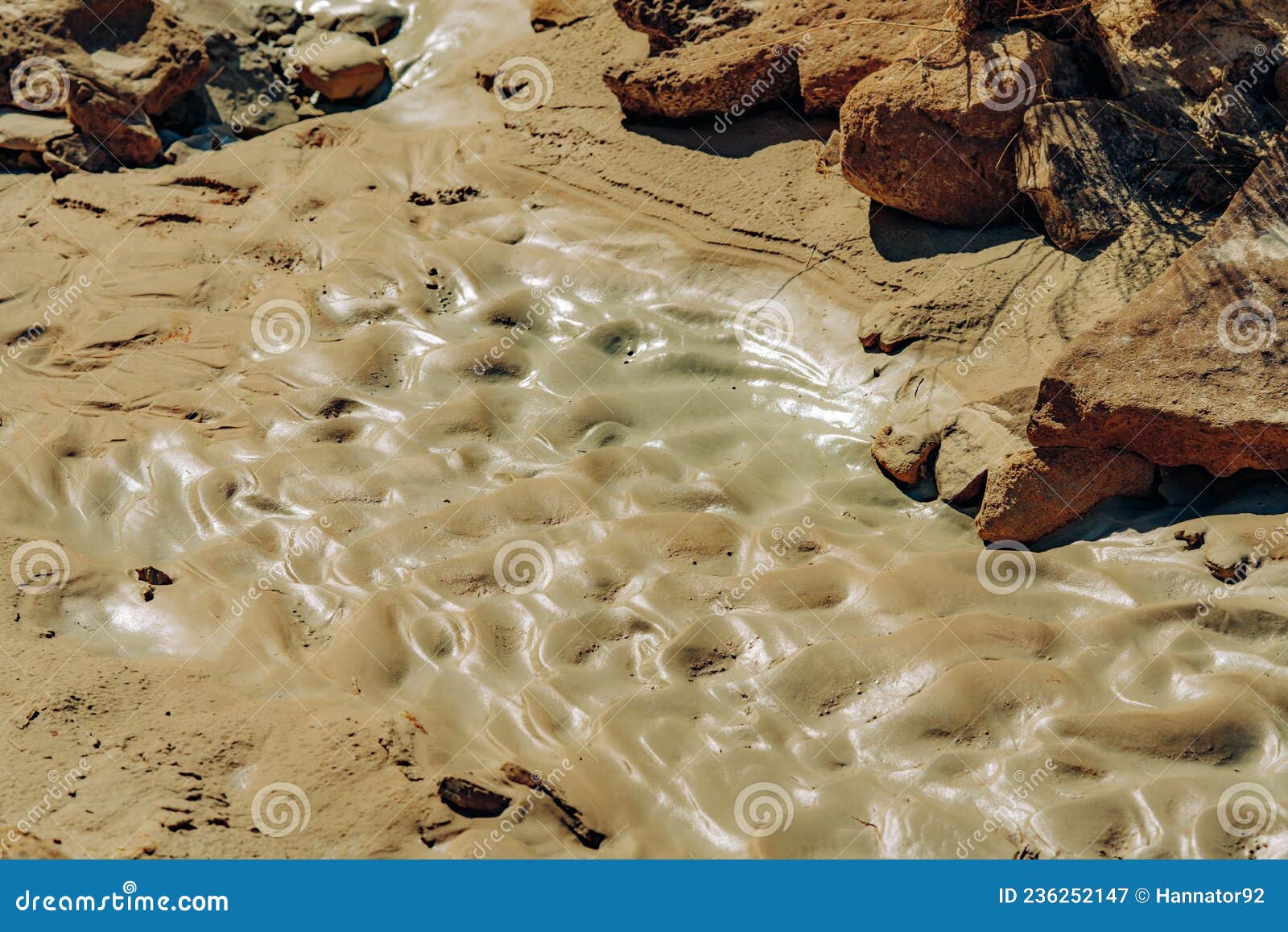Mud on Hiking Trail in Desert after Rain Stock Image - Image of desert ...