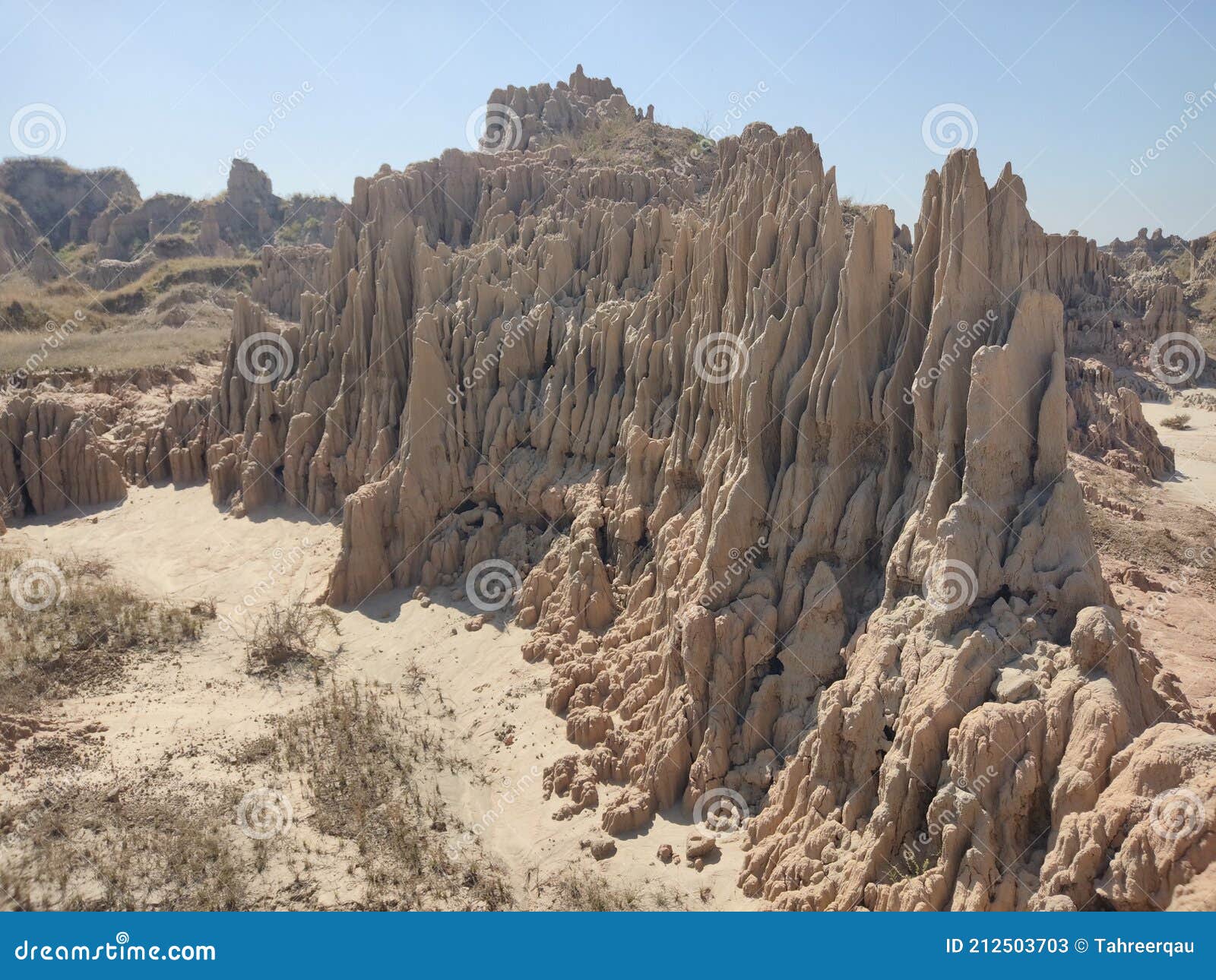 Mud Hill Structures Due To Soil Erosion Stock Image - Image of ...