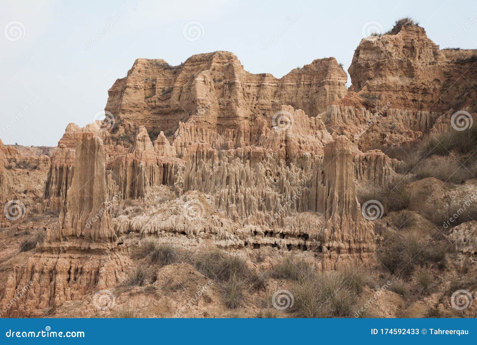 Mud hills and eroded land stock image. Image of terrain - 174592433