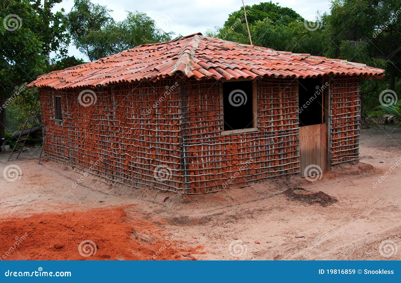 Mud house stock image. Image of sticks, build, roof, poor - 19816859