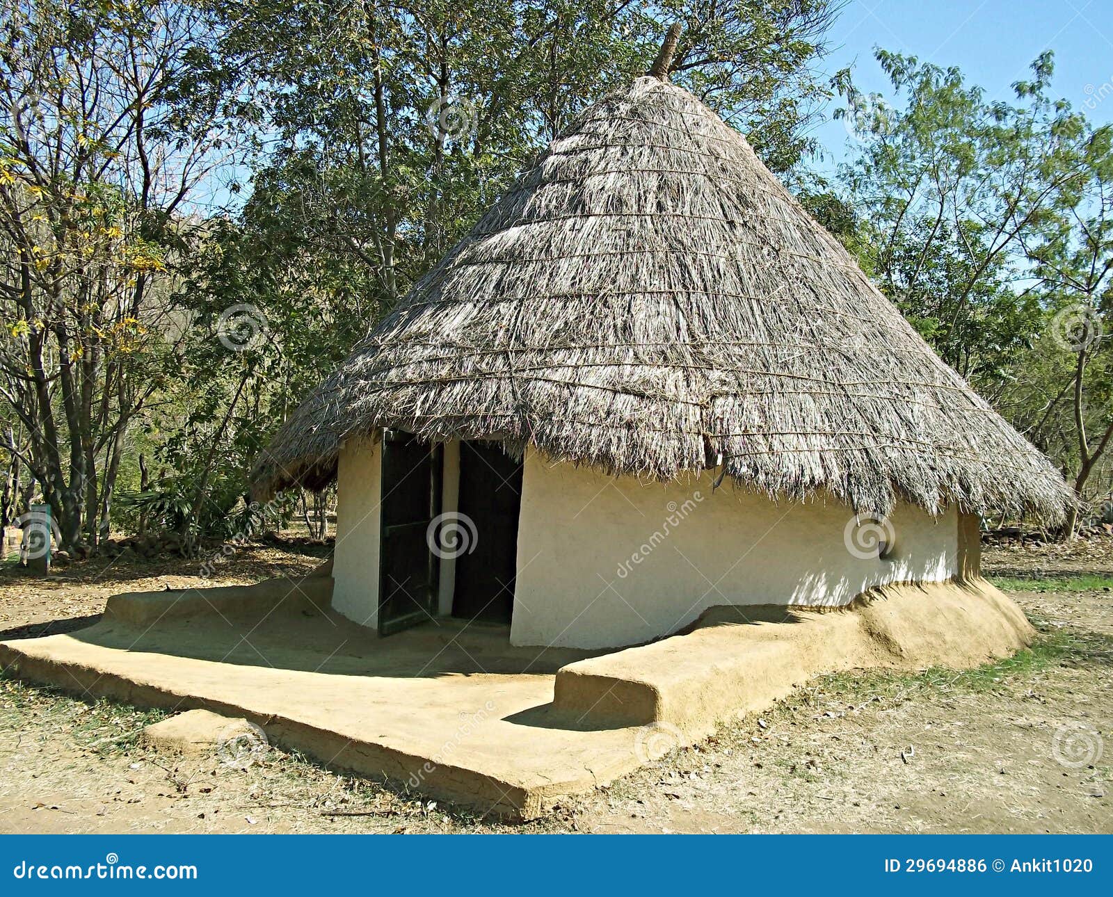 Mud house in village stock photo. Image of stud, jhopri - 29694886