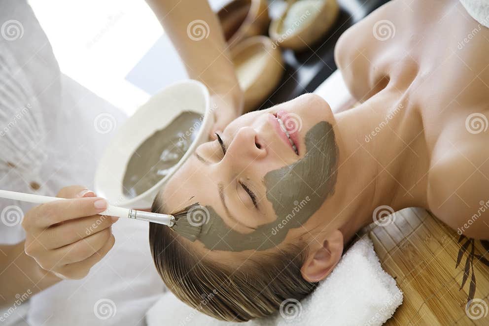 Mud mask stock photo. Image of pampering, caucasian, care - 6543854
