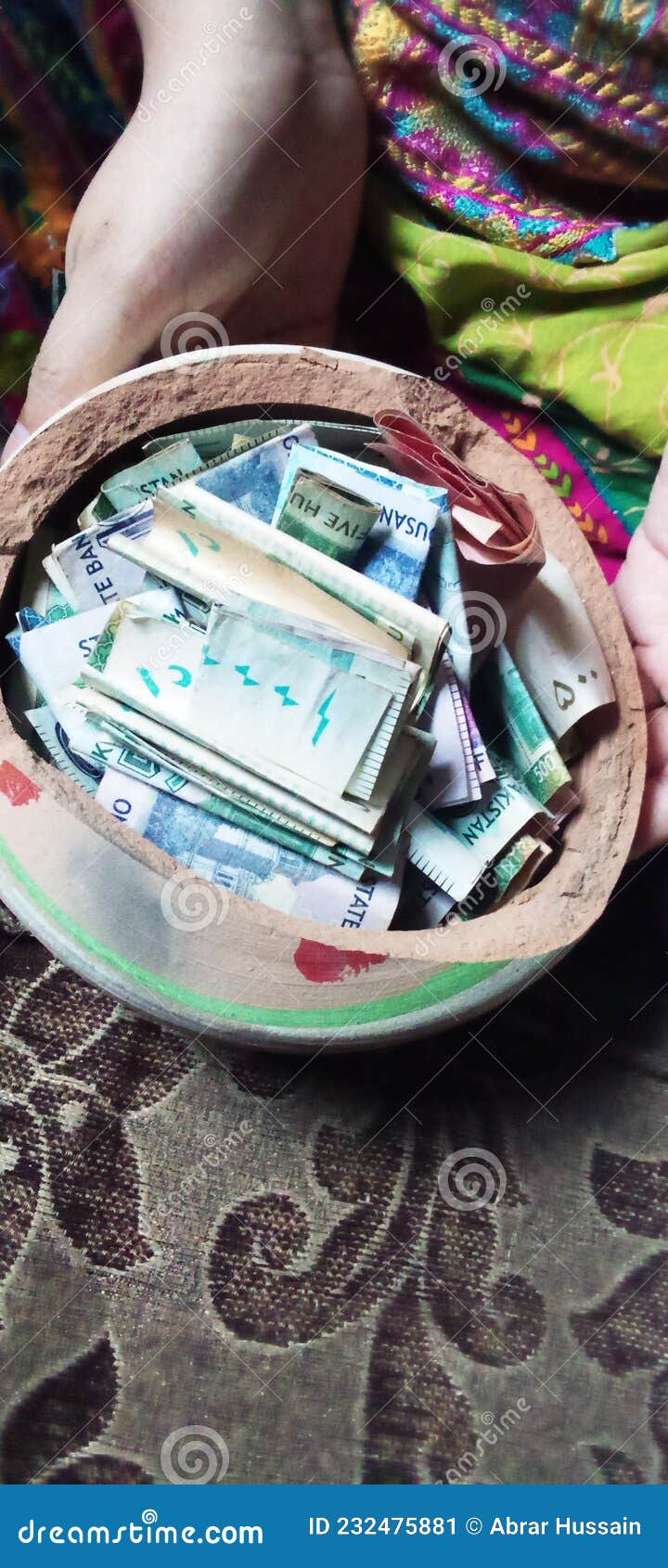 Mud money box opened stock image. Image of organ, clothing - 232475881