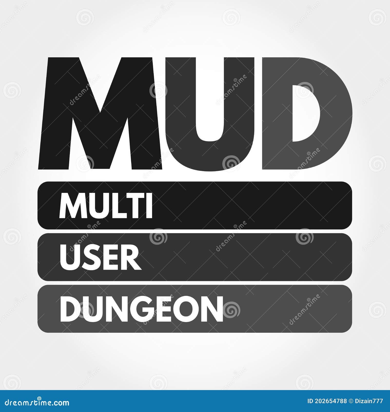 MUD - Multi User Dungeon Acronym Concept Stock Illustration ... MUD - Multi User Dungeon Acronym Concept Stock Illustration ...