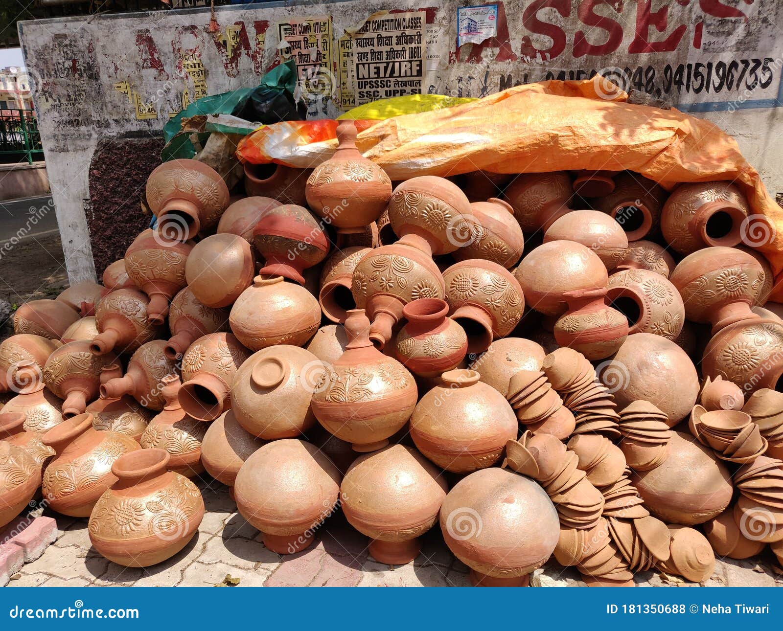 Mud Pot Close Up View, Design on it, Object, Outdoor Editorial Stock ...