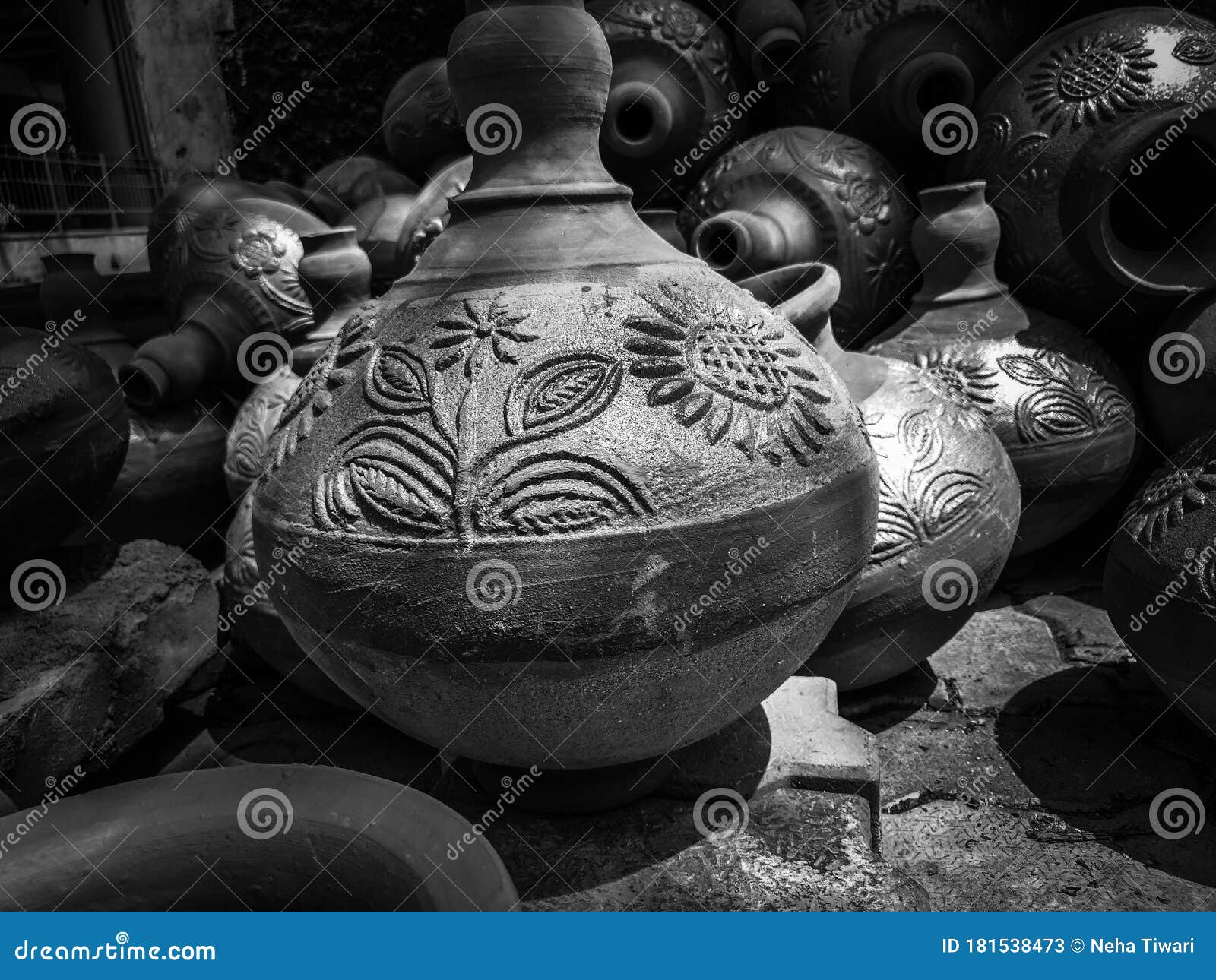 Mud Pot, Earthen Pot, Container Traditional Stock Image - Image of ...