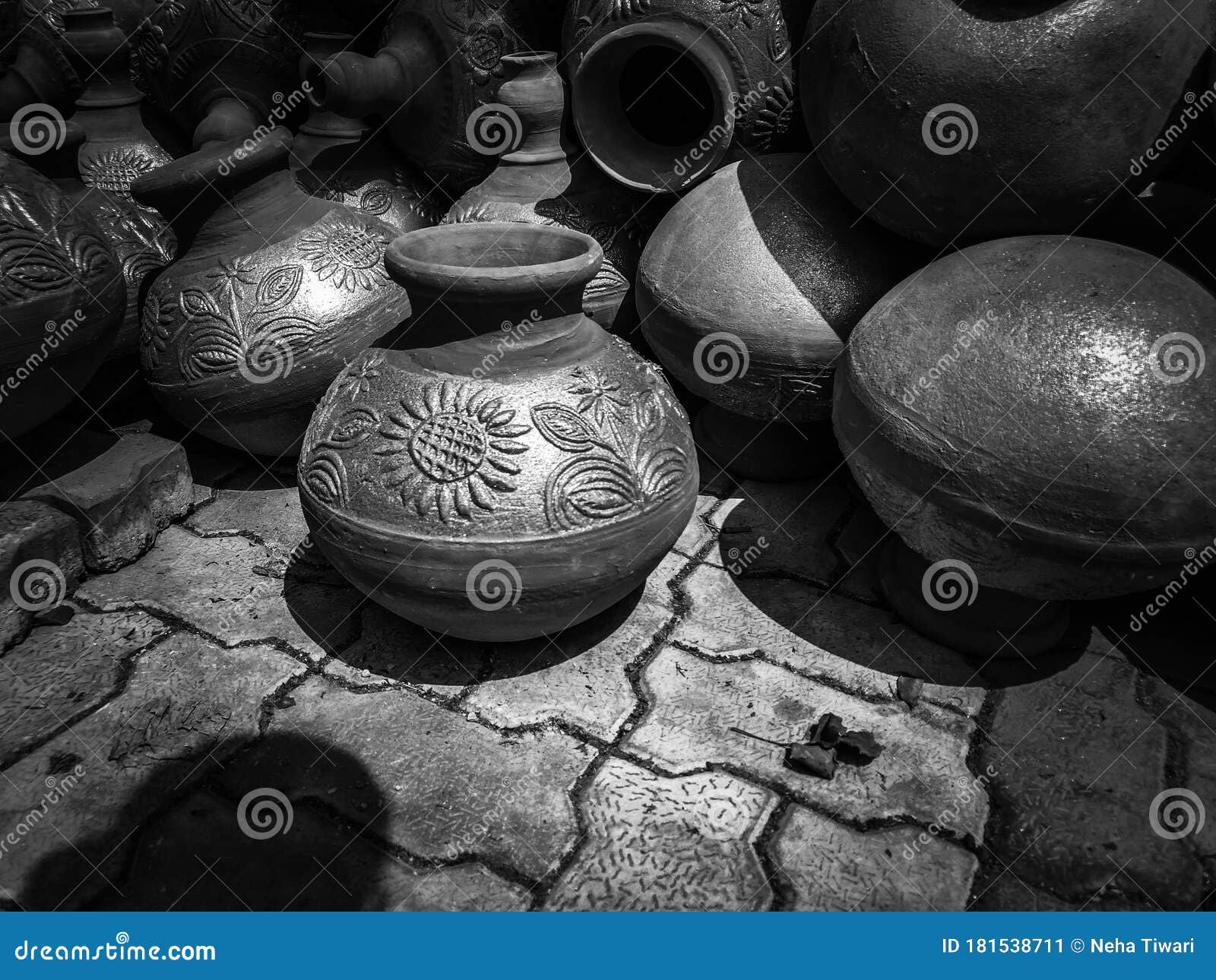 Mud Pot, Earthen Pot, Container Traditional Stock Image - Image of ...