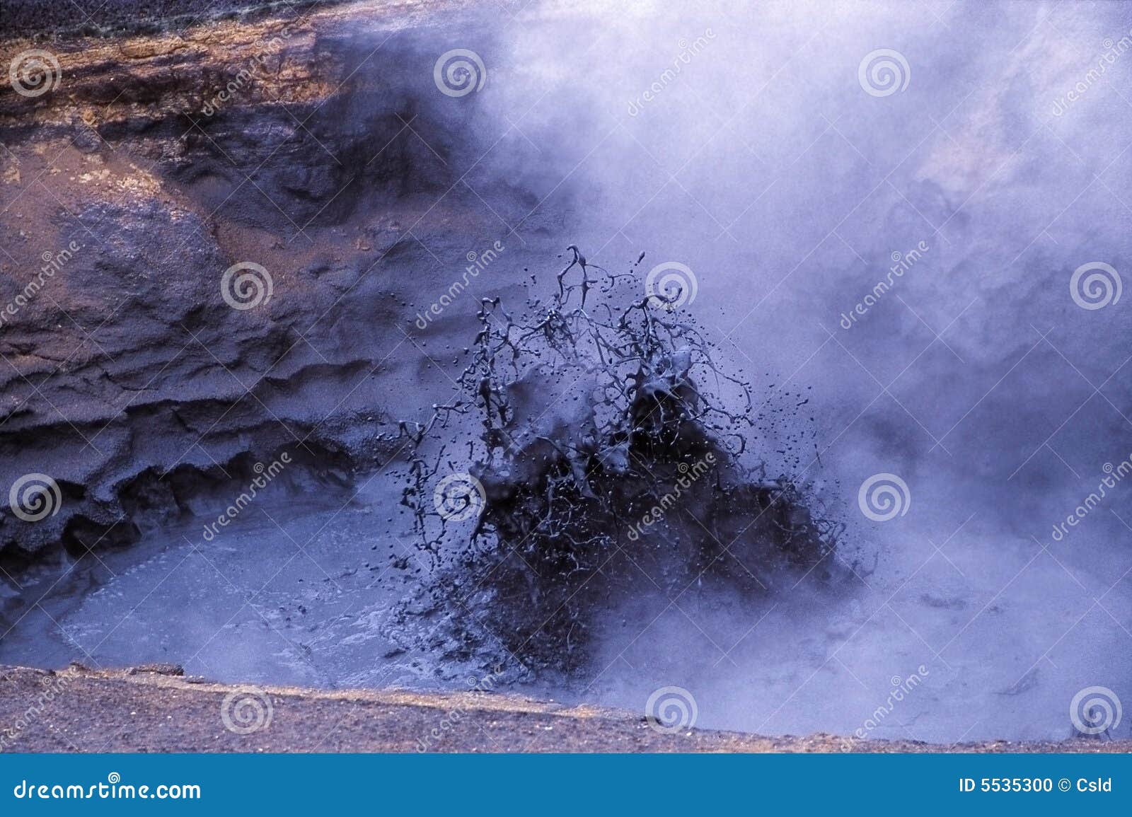 Acid Bubbling Pond In The Danakil Depression In Ethiopia, Africa ...