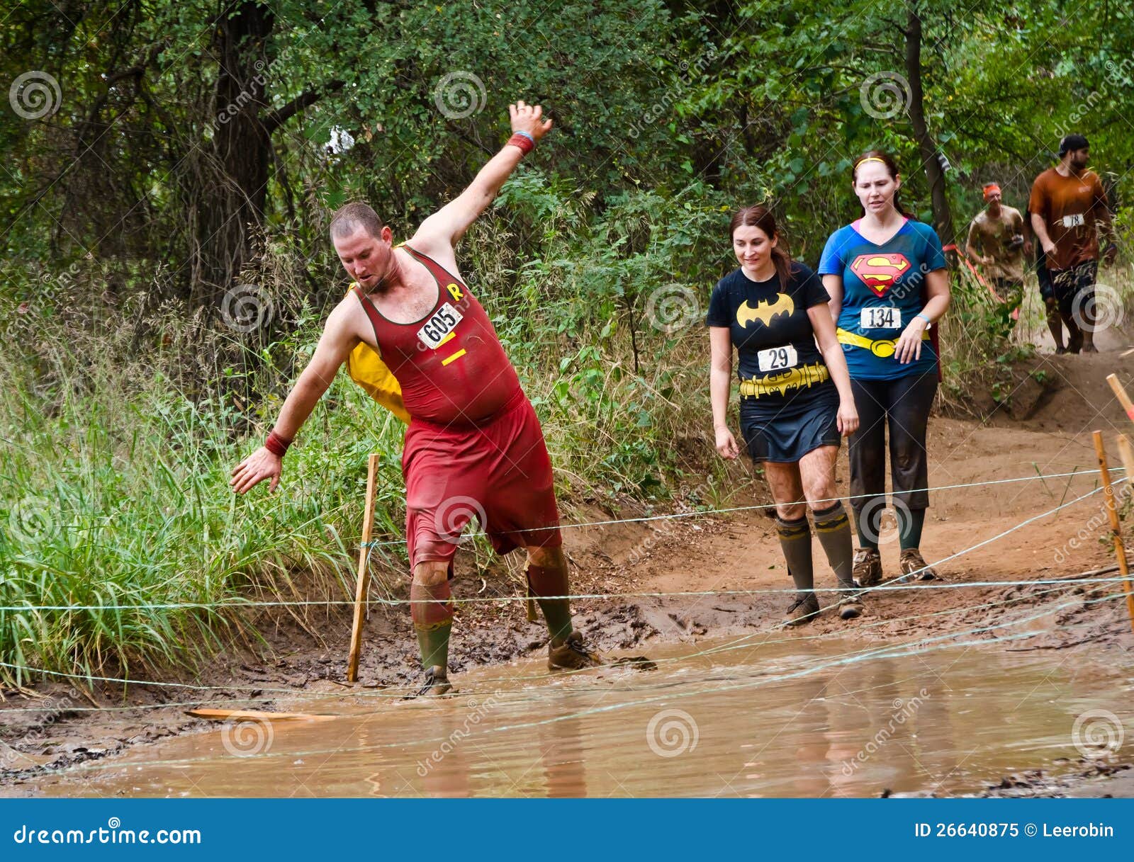 Mud Race Participants Wearing Costumes Editorial Image - Image of ...